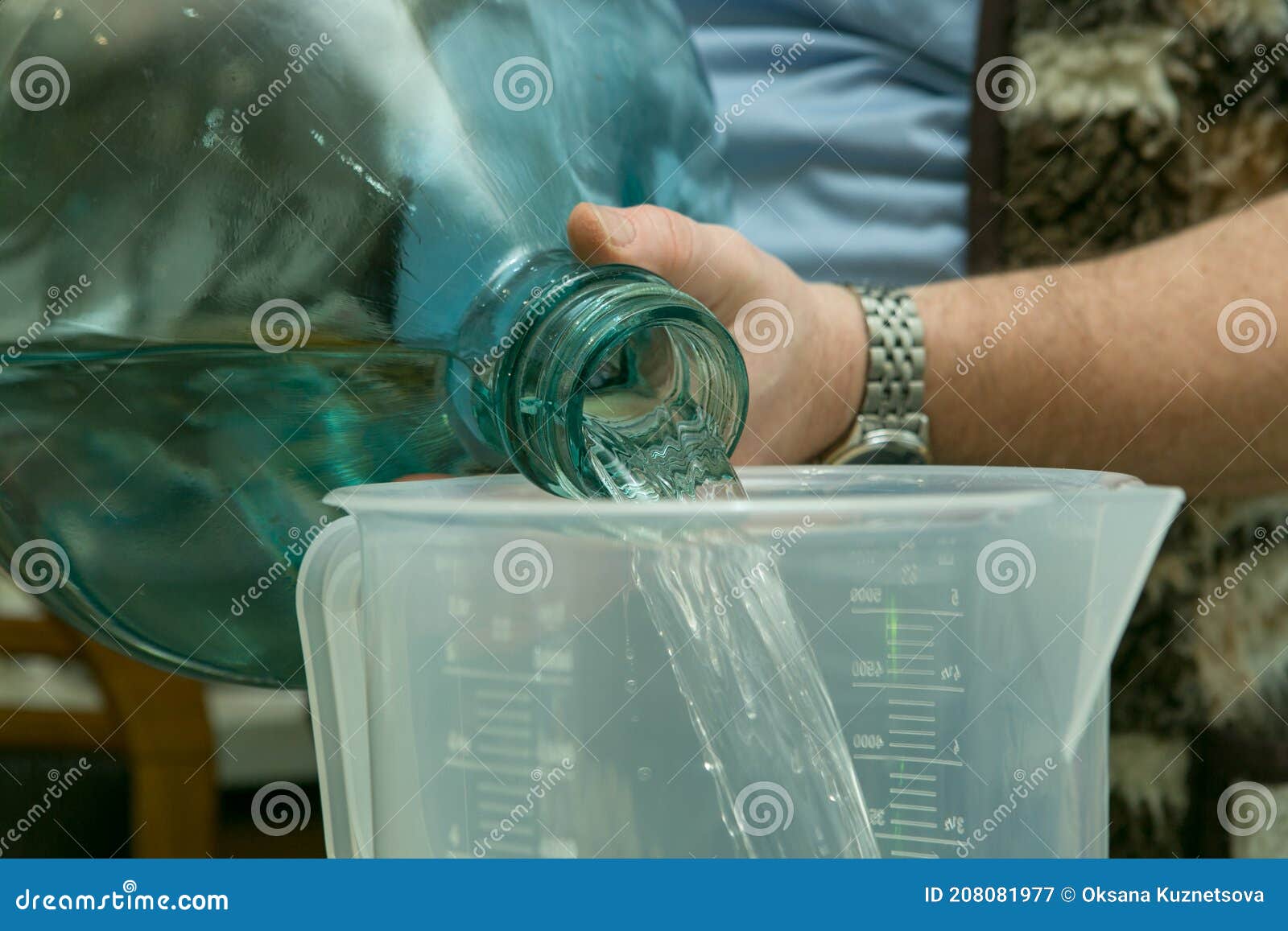 The Process of Making Limoncello Lemon Liqueur at Home. Stock Image ...