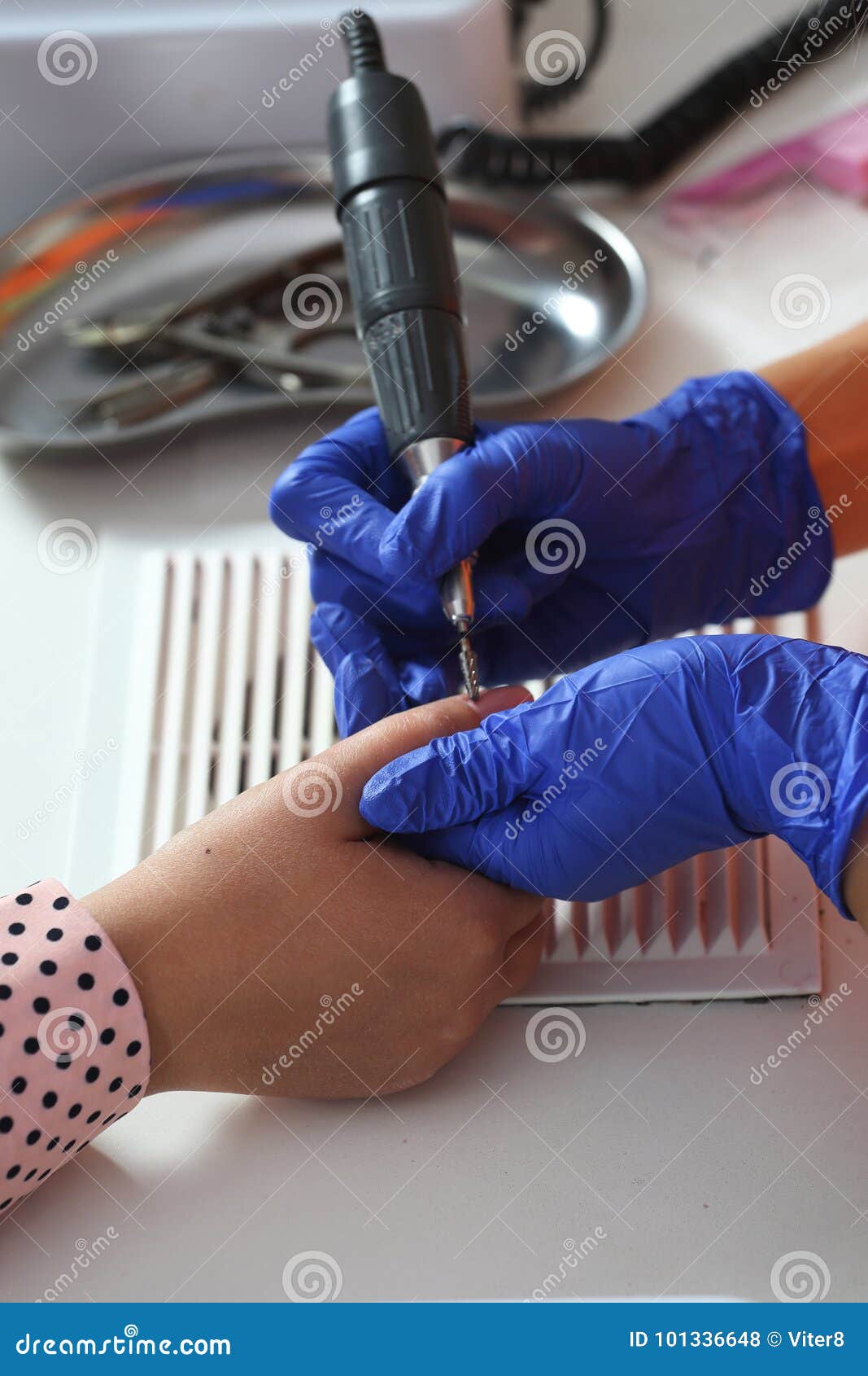 Process of making manicure stock photo. Image of person - 101336648