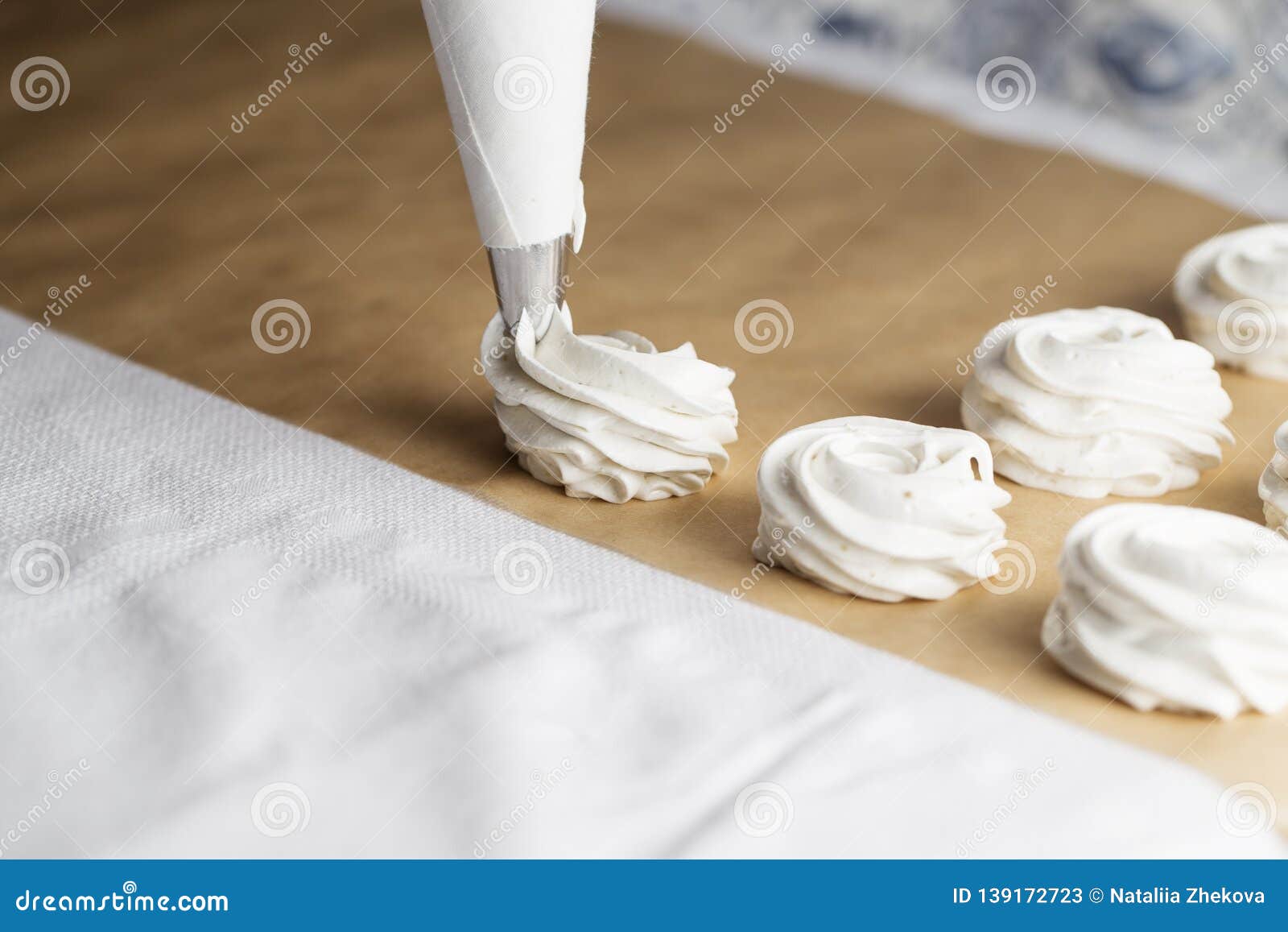 The Process of Making Marshmallow Stock Image - Image of cooking ...