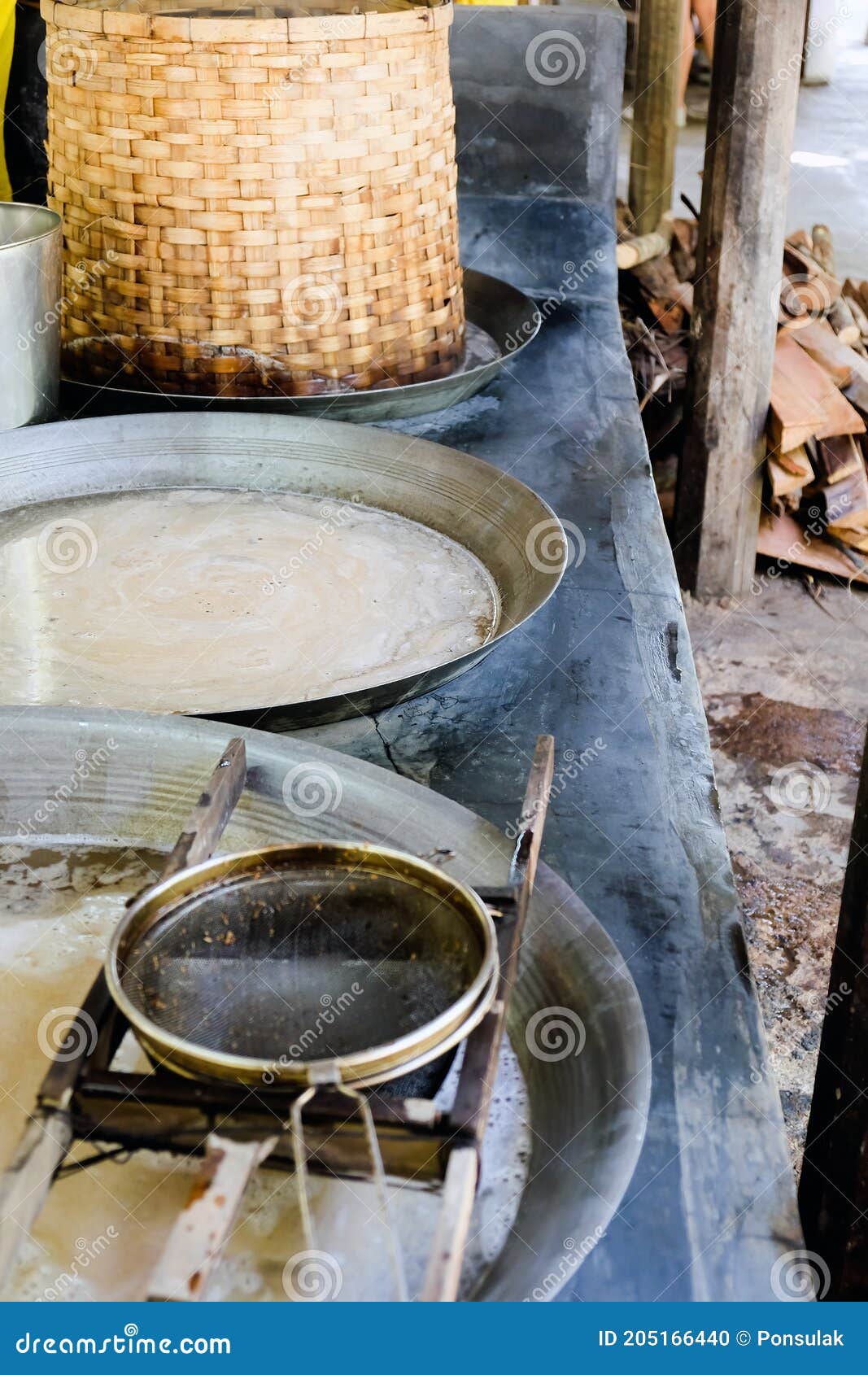 The Process of Making Palm Sugar Stock Photo - Image of indian, brown ...