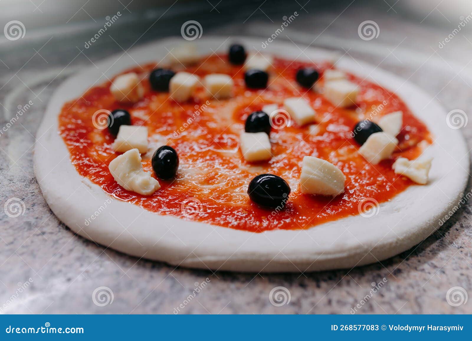 The Process of Making Pizza. Making Pizza Stock Image - Image of ...