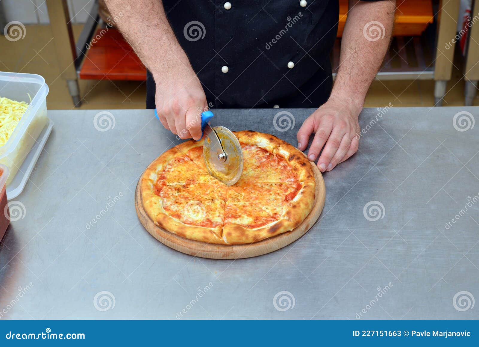 The Process of Making Pizza Stock Image - Image of bakery, making ...