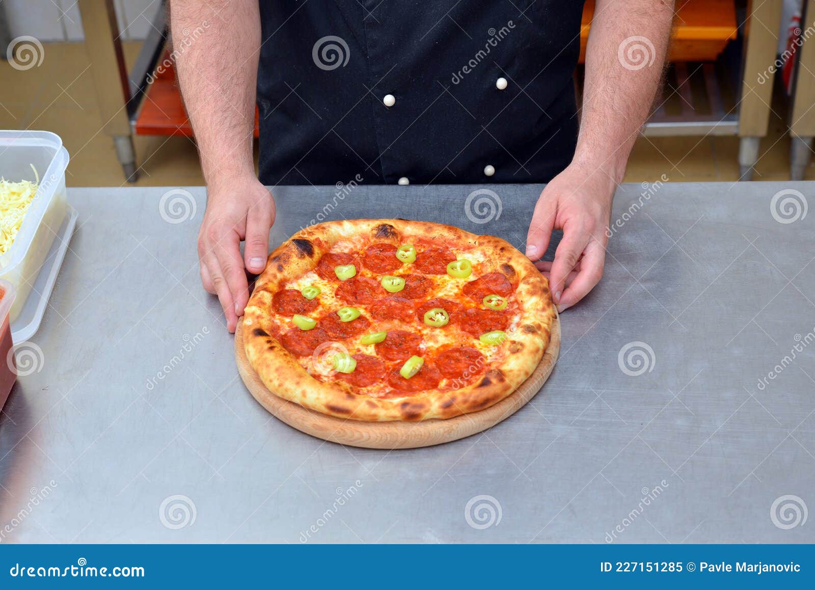 The Process of Making Pizza Stock Image - Image of bread, italian ...