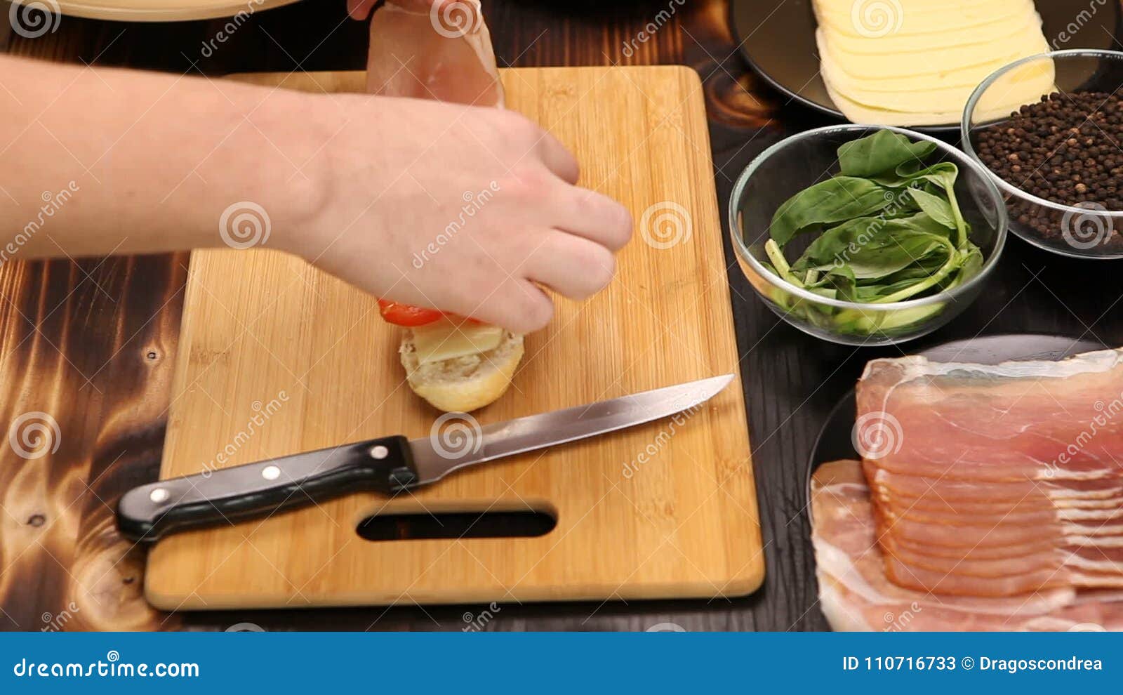 Process of Making a Sandwich Stock Video - Video of kitchen, food ...