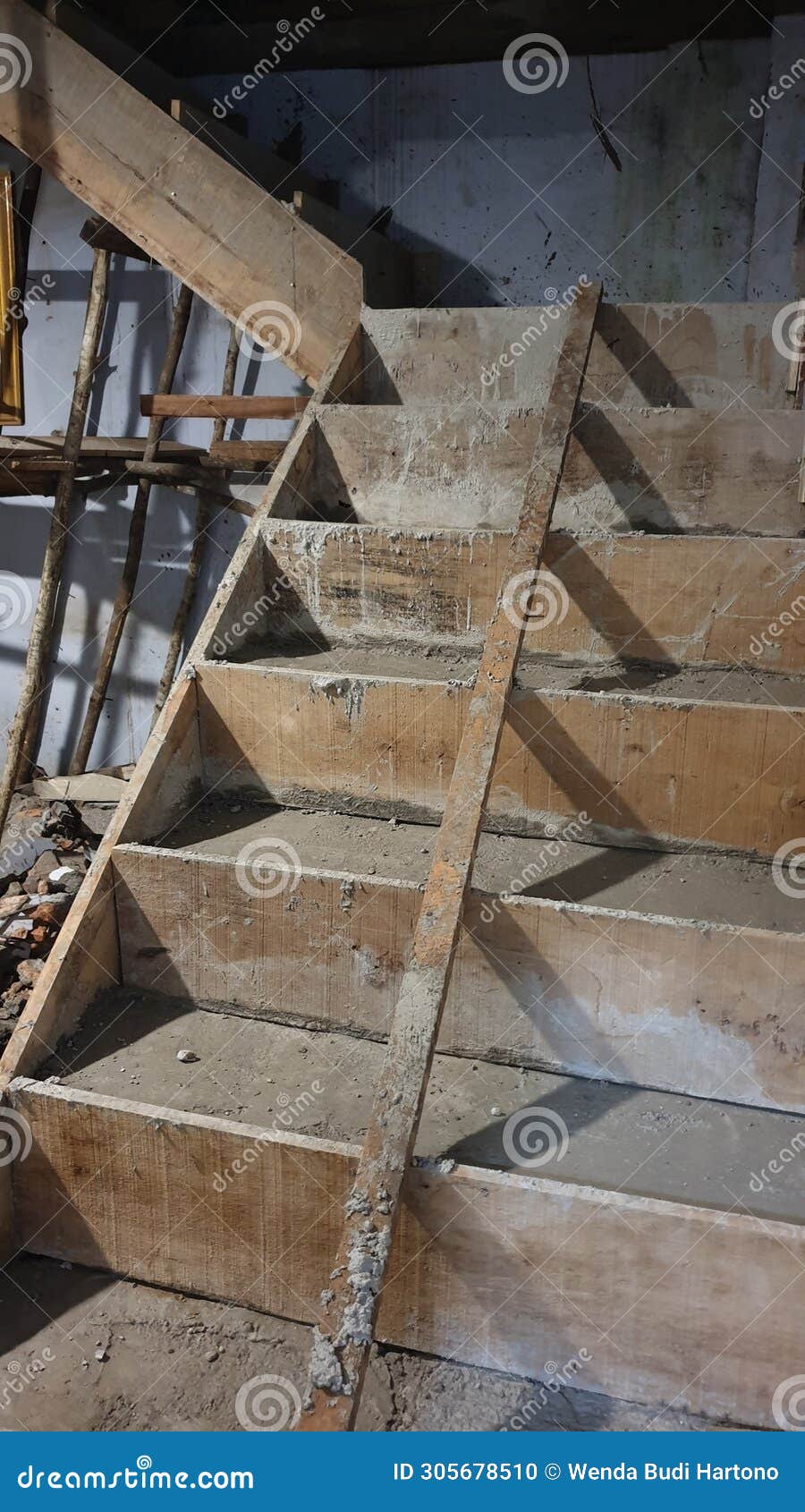 The Process of Making Stairs in the House Stock Photo - Image of ...