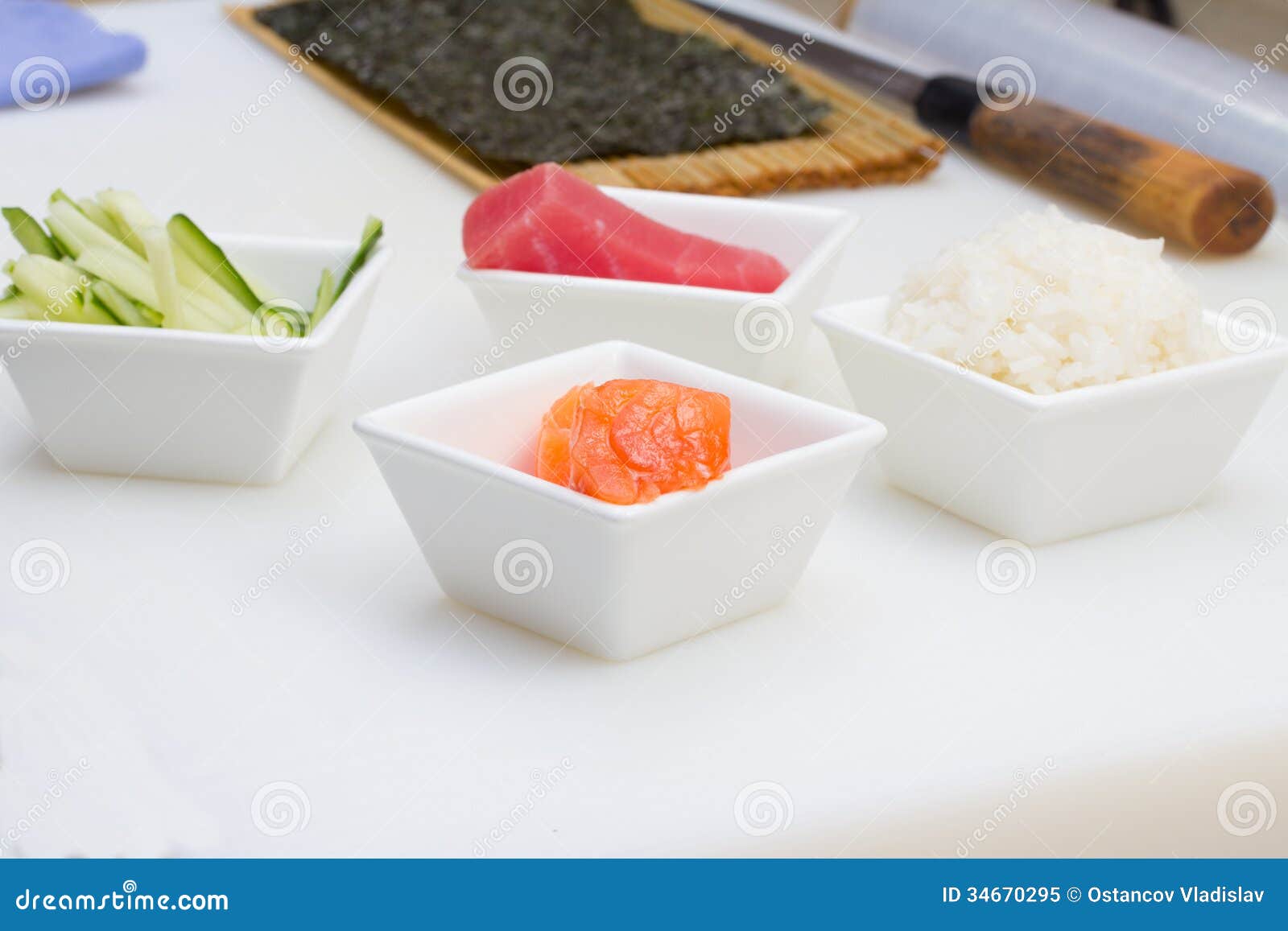 Process of Making Sushi Roll Stock Image - Image of ingredient, east ...
