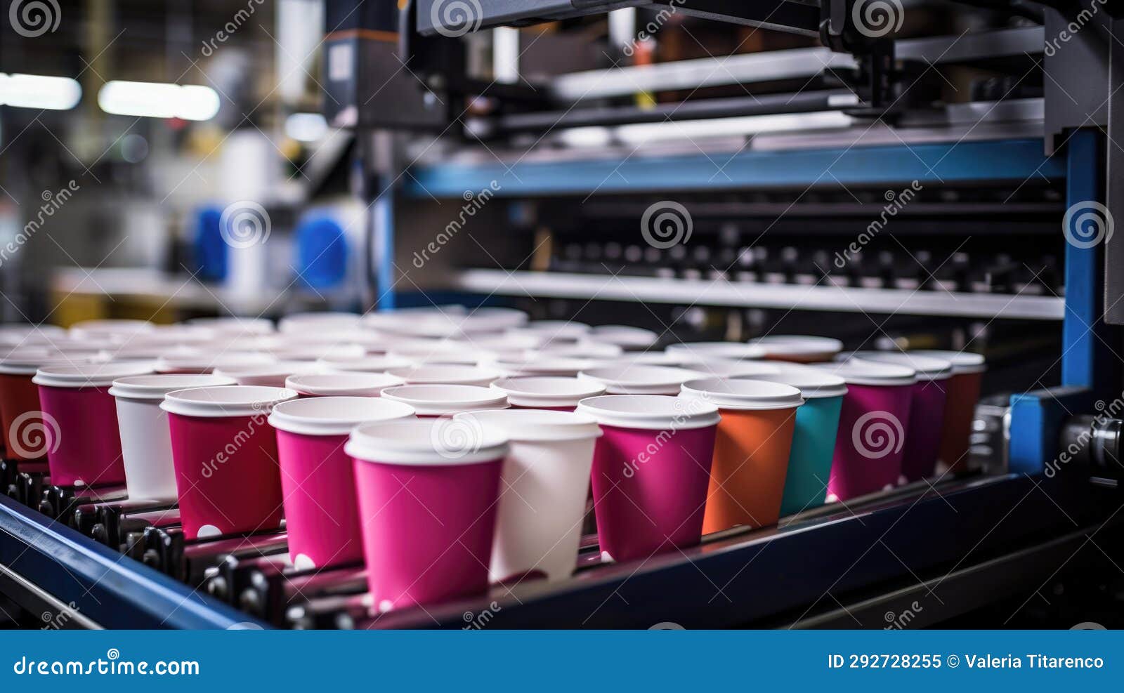 The Process of Making Sustainable Paper Coffee Cups. Stock Image ...