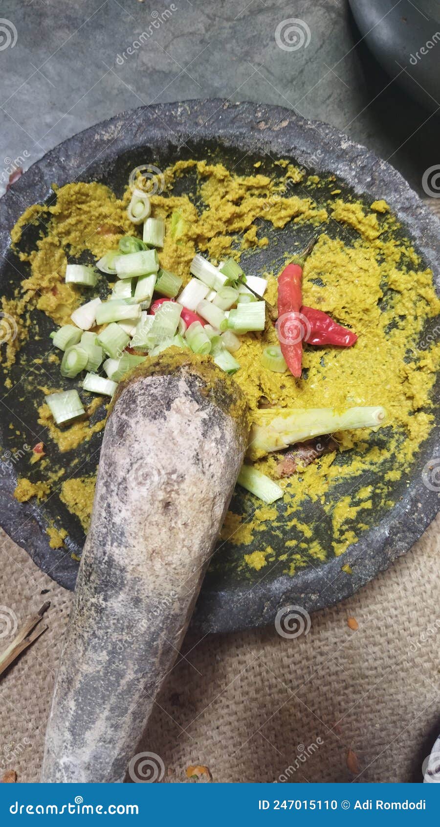 The Process of Making a Traditional Seasoning Stock Photo - Image of ...