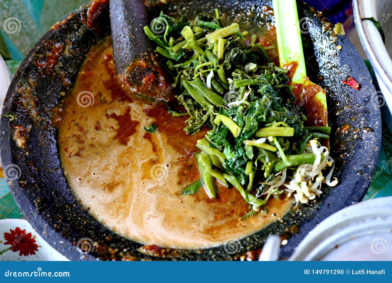 The Process of Making Vegetable Pecel Stock Photo - Image of making ...