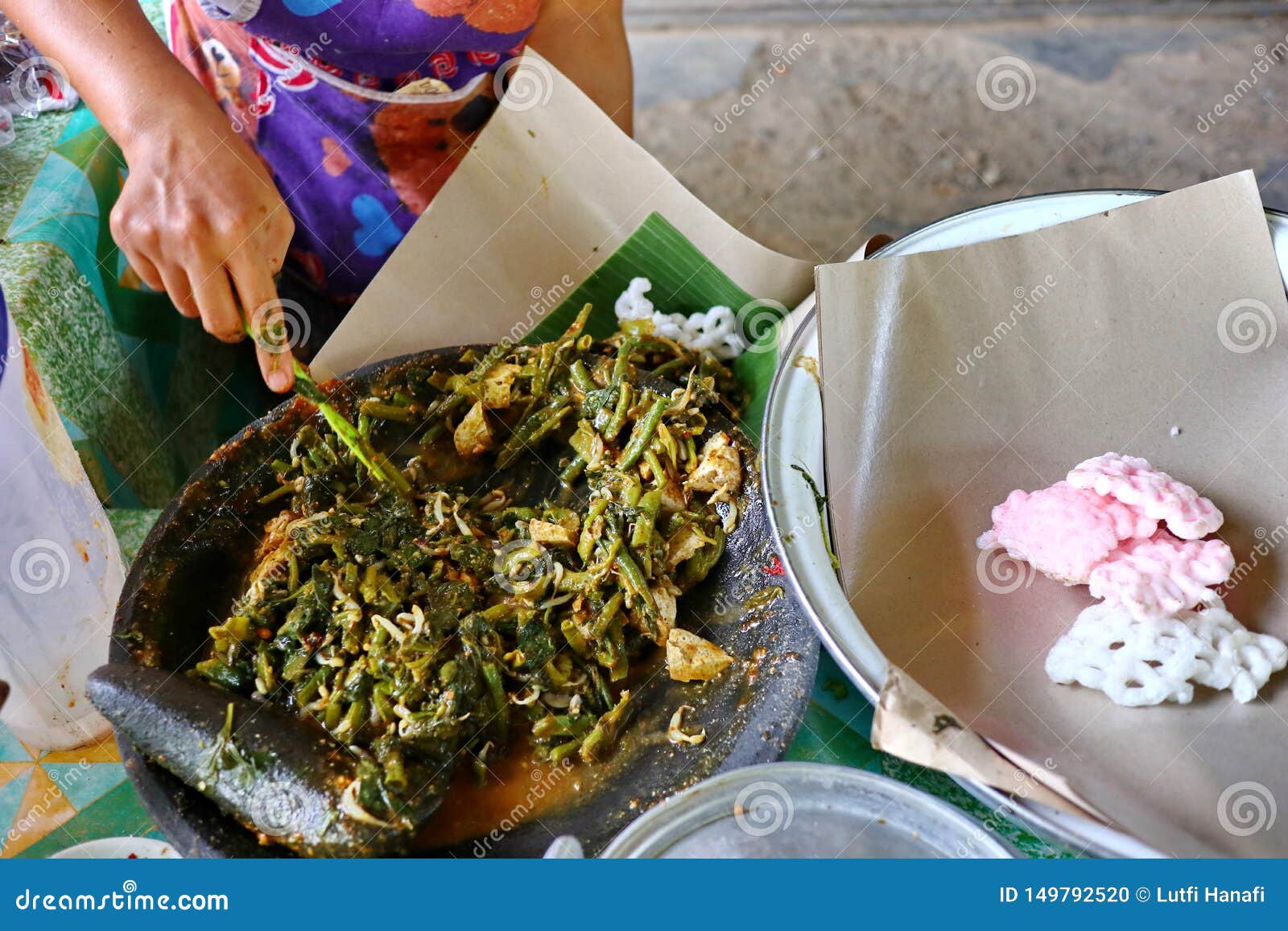 The Process of Making Vegetable Pecel Stock Photo - Image of java ...