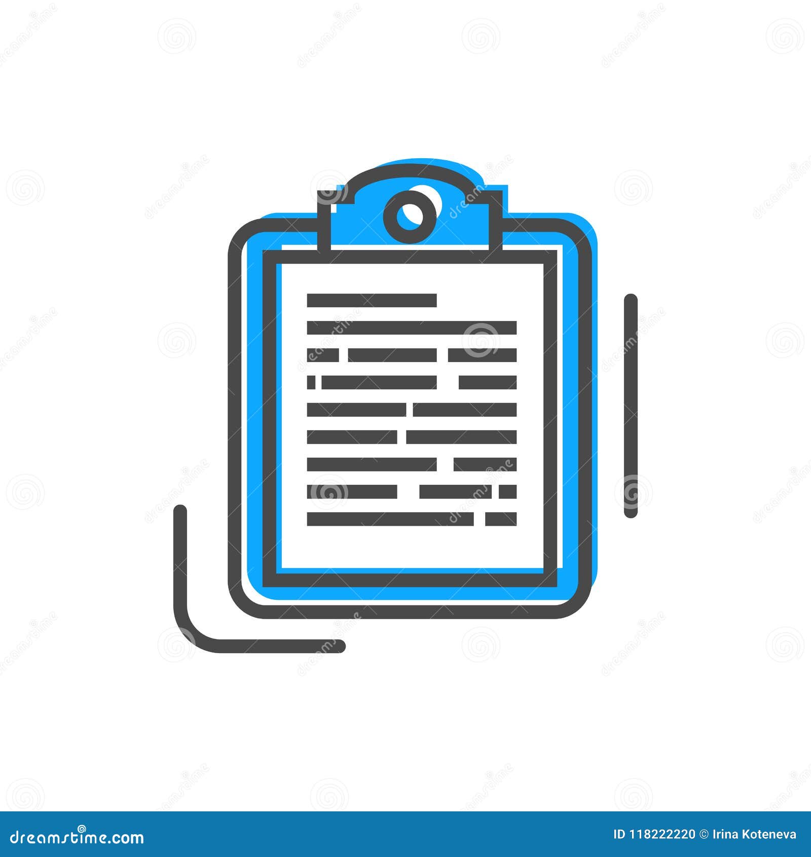 Process Management Icon with Application Form Stock Illustration ...