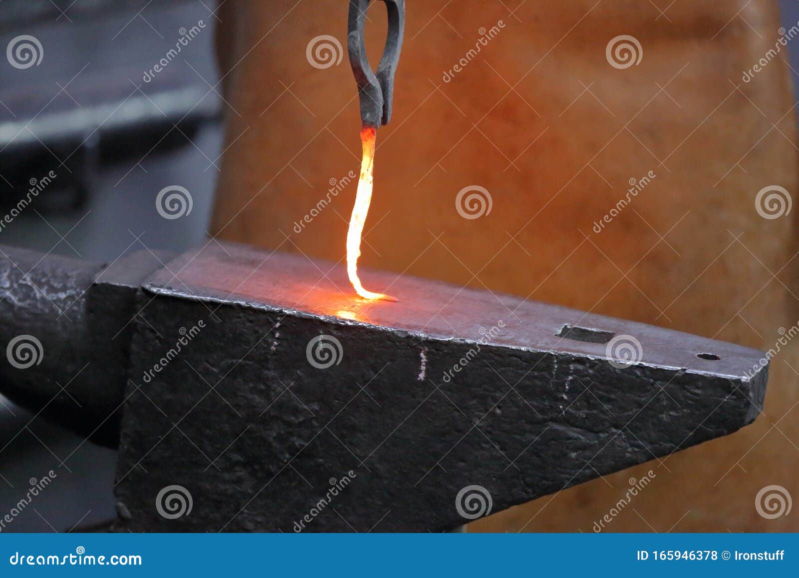 The Process of Manufacturing a Craft Product in a Forge Stock Photo ...