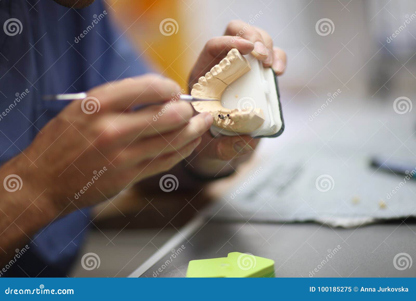 The Process of Manufacturing Dentures Stock Image - Image of doctor ...