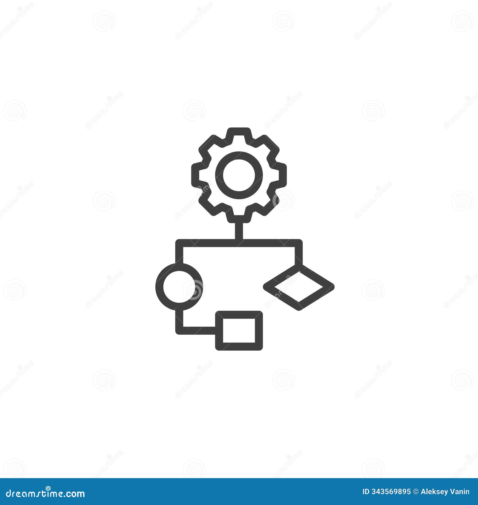 Process Mapping line icon stock illustration. Illustration of pixel ...