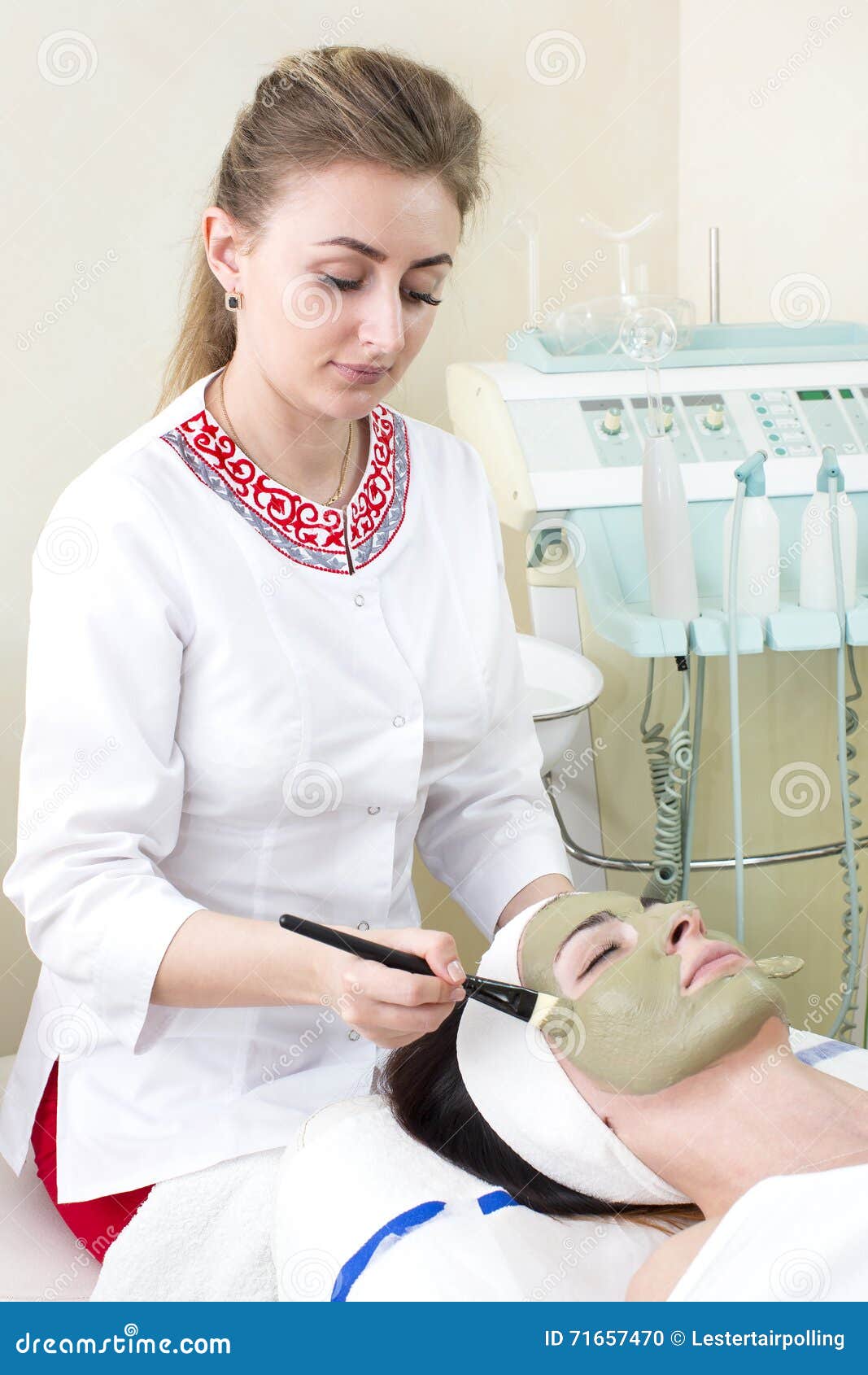Process of Massage and Facials Stock Photo - Image of beautician ...