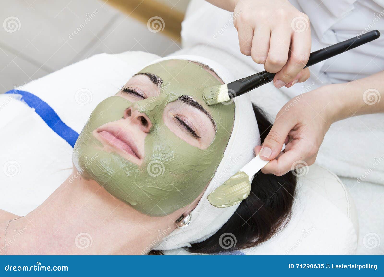 Process of Massage and Facials Stock Image - Image of facial, cream ...