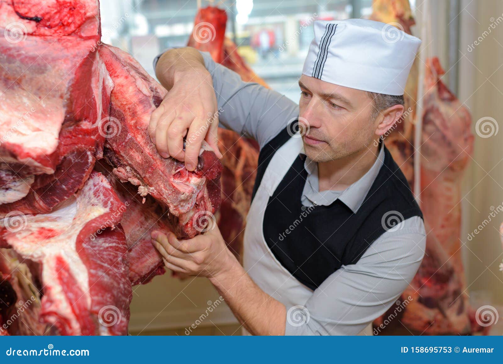 Process in meat processing stock image. Image of manufacture - 158695753