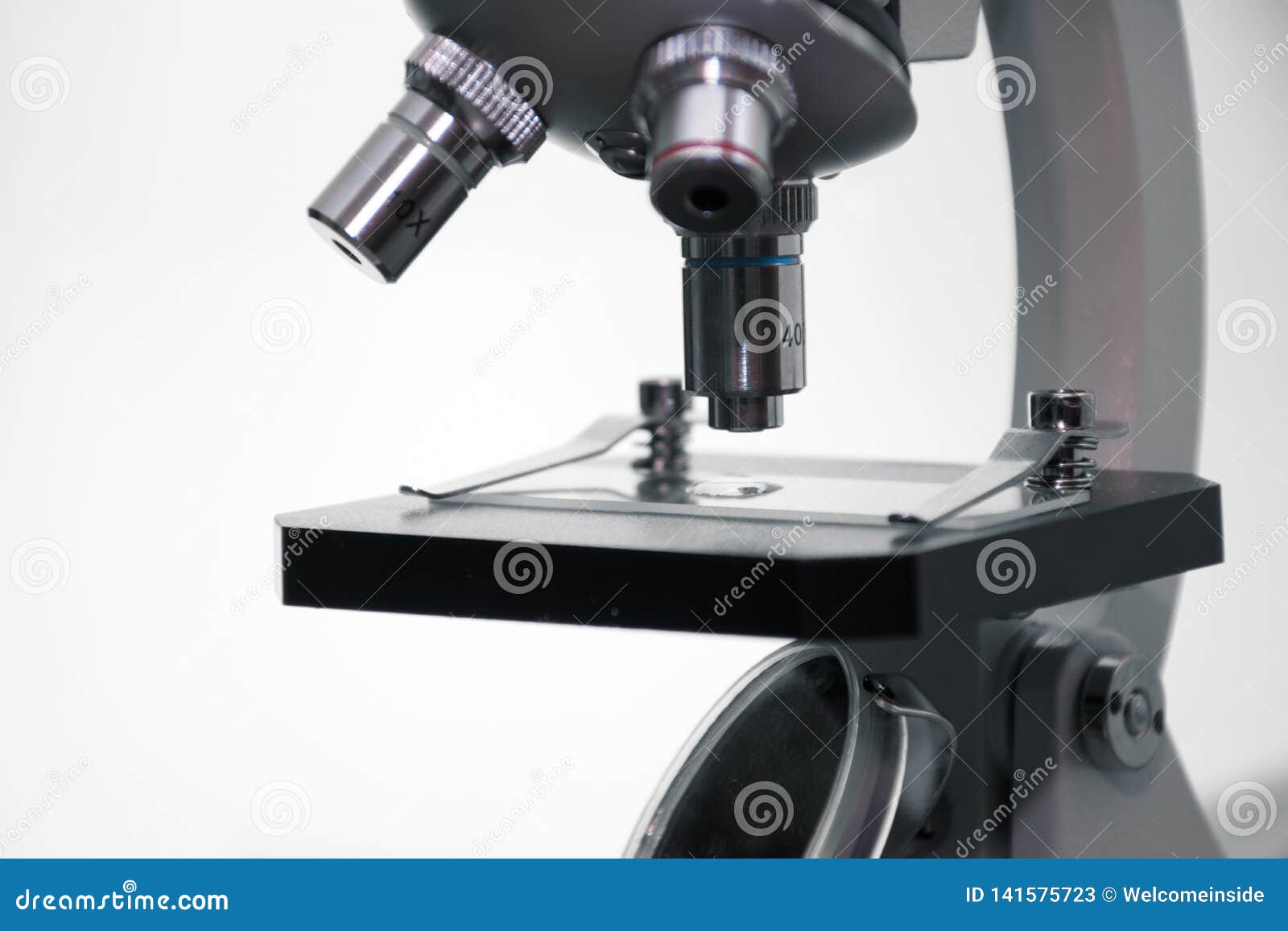 The Process of Medical Research Under a Microscope Stock Image - Image ...
