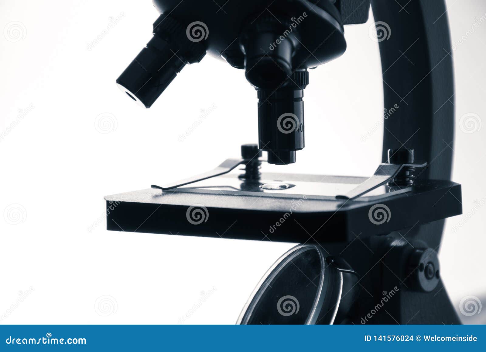 The Process of Medical Research Under a Microscope Stock Photo - Image ...