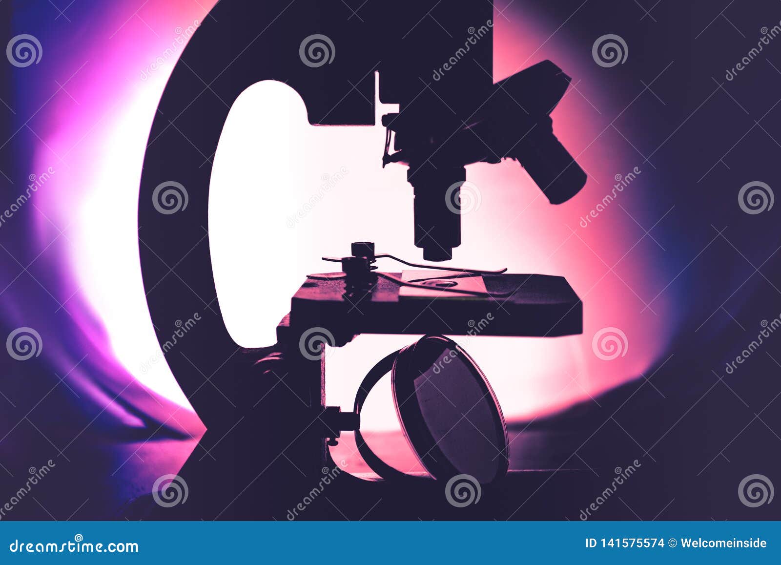 The Process of Medical Research Under a Microscope Stock Photo - Image ...