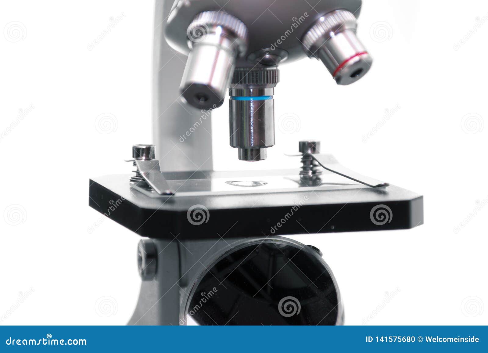 The Process of Medical Research Invitro Under a Microscope Stock Photo ...