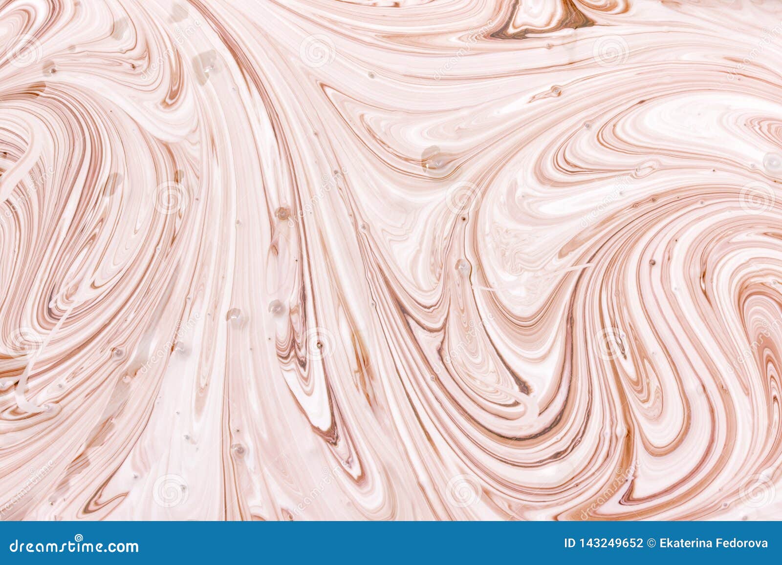 The Process of Mixing White and Light Brown Paint Close-up. Abstract ...