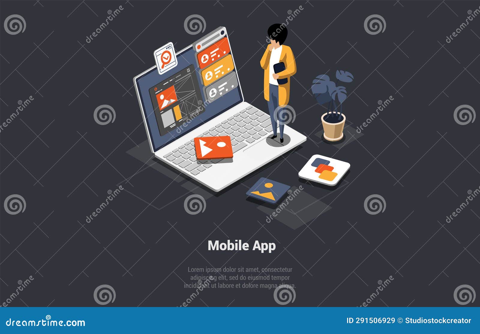 Process of Mobile Application Development UX UI Design. Analysis Trends and Software Development ...