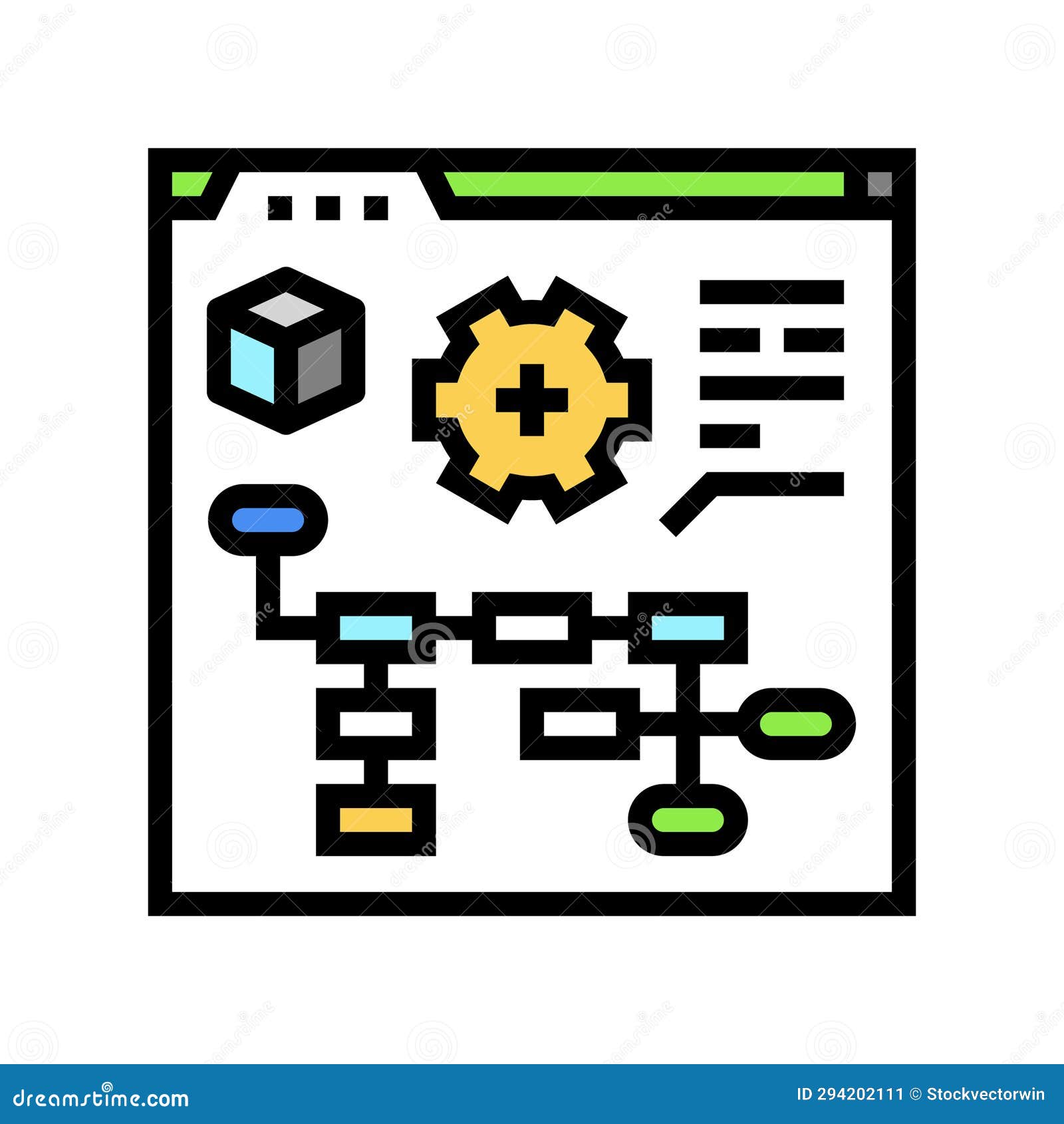 Process Modeling Analyst Color Icon Vector Illustration Stock Vector ...