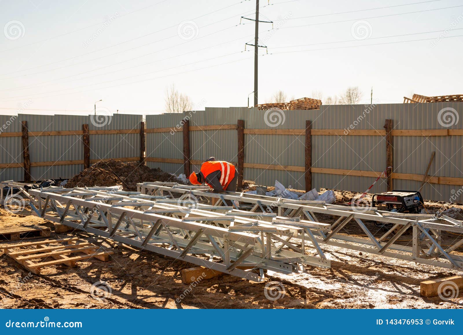 The Process of Mounting a Metal Support for High-voltage Equipment ...