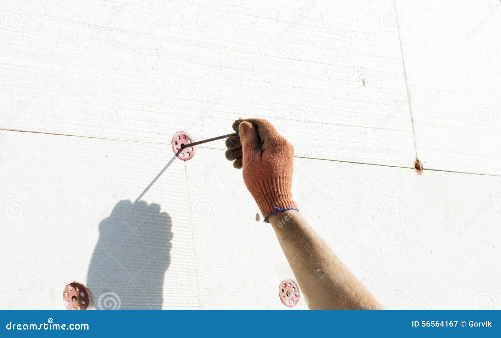 The Process of Nailing Using a Metal Hammer Stock Image - Image of home ...