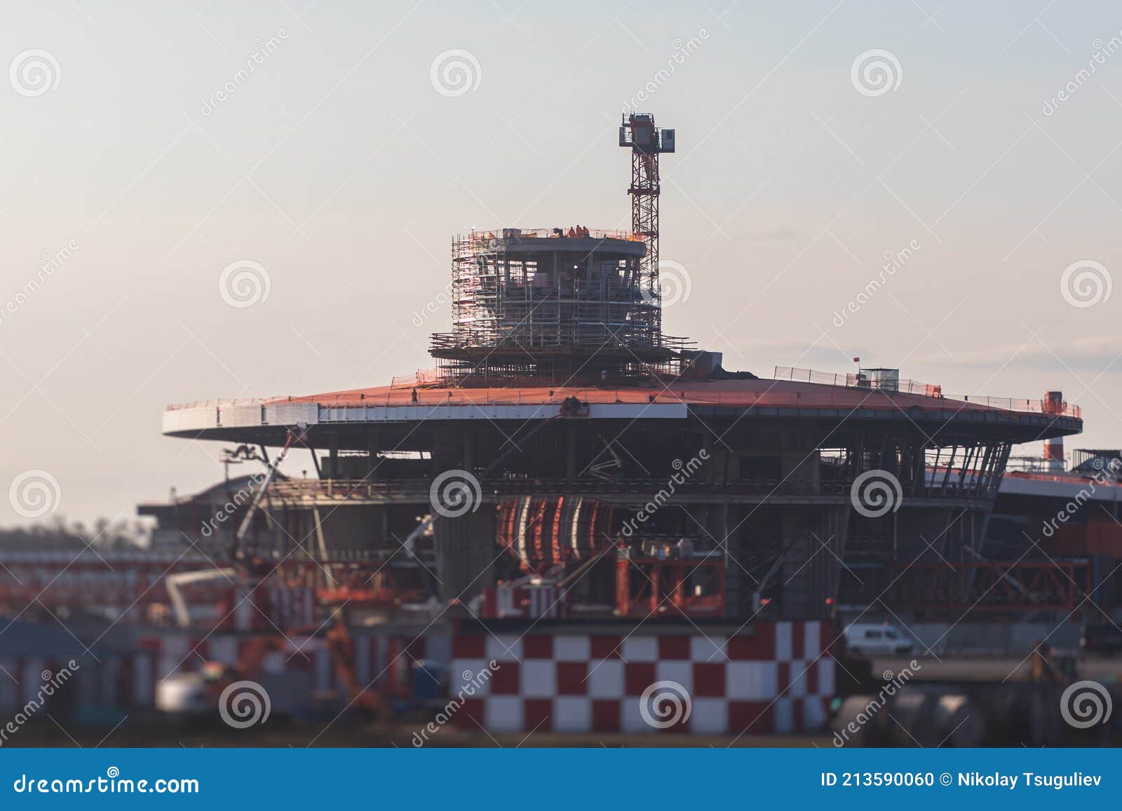 Process of New Airport Terminal Construction Site, Building Progress of ...