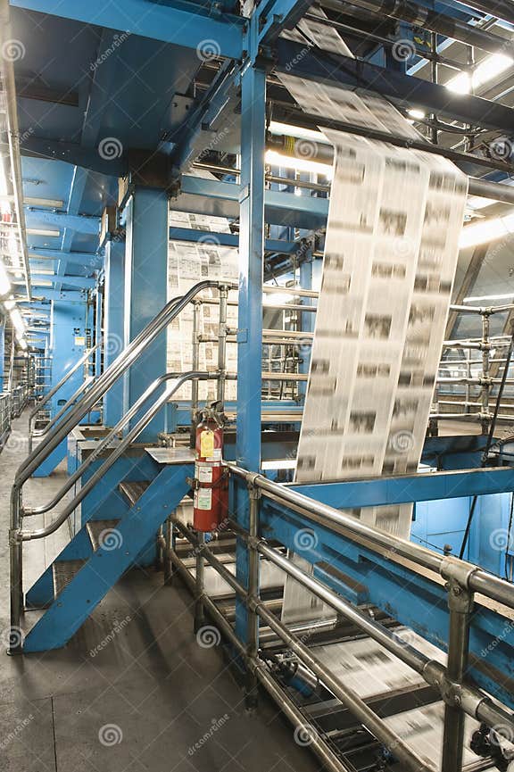 Process of Newspaper Production Stock Image - Image of large ...