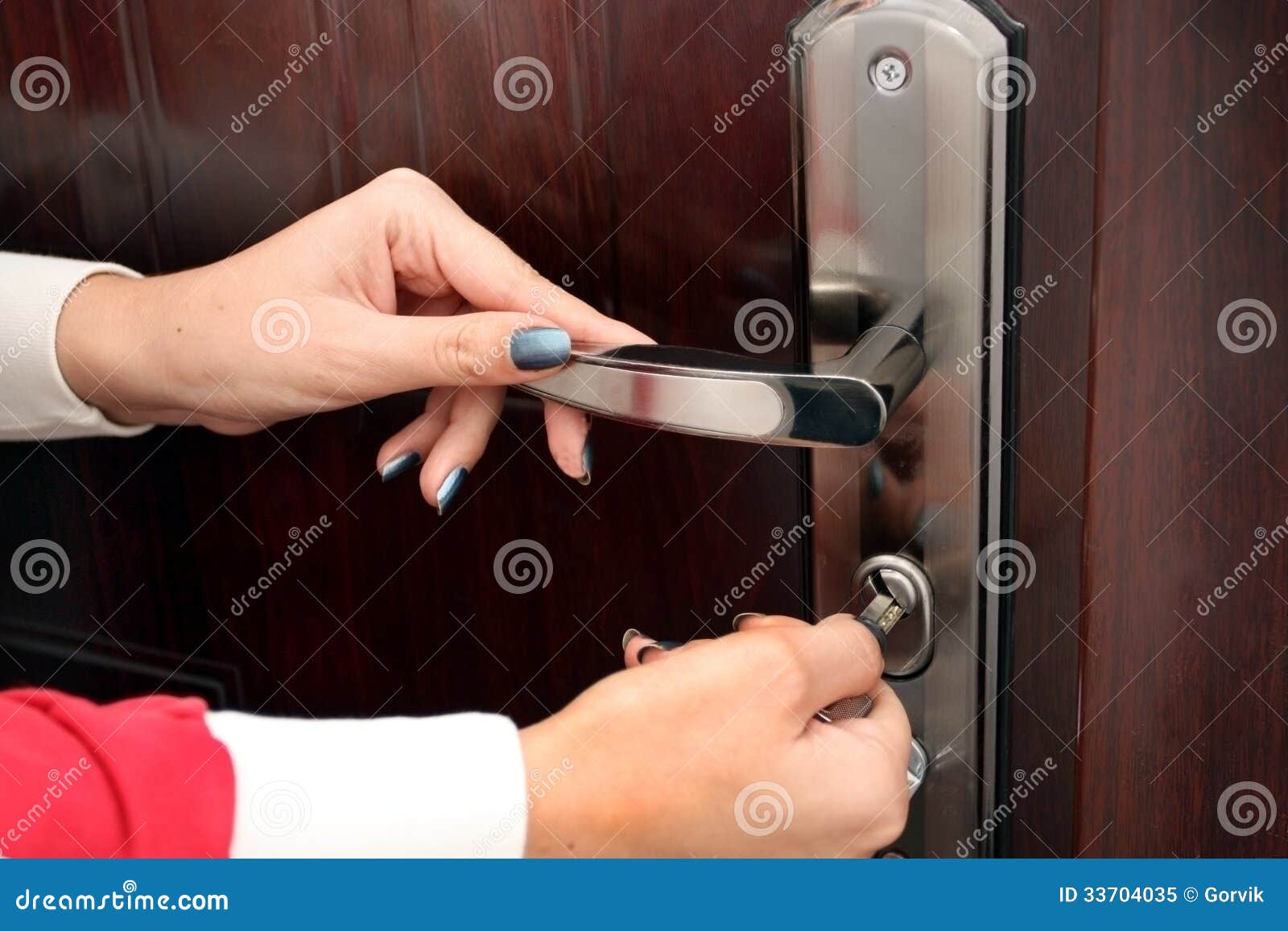 Process of Opening of the Lock of a Door Stock Image - Image of lock ...