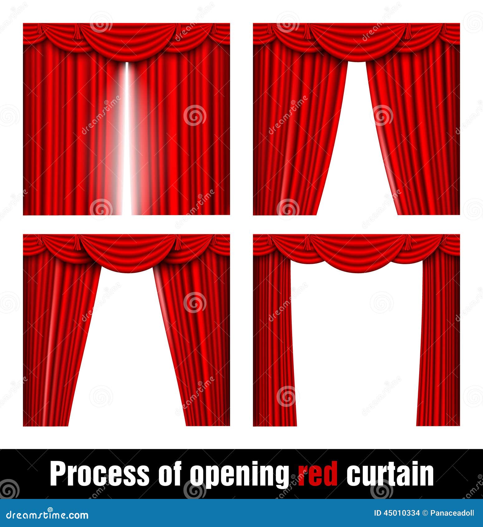Red Curtain Open