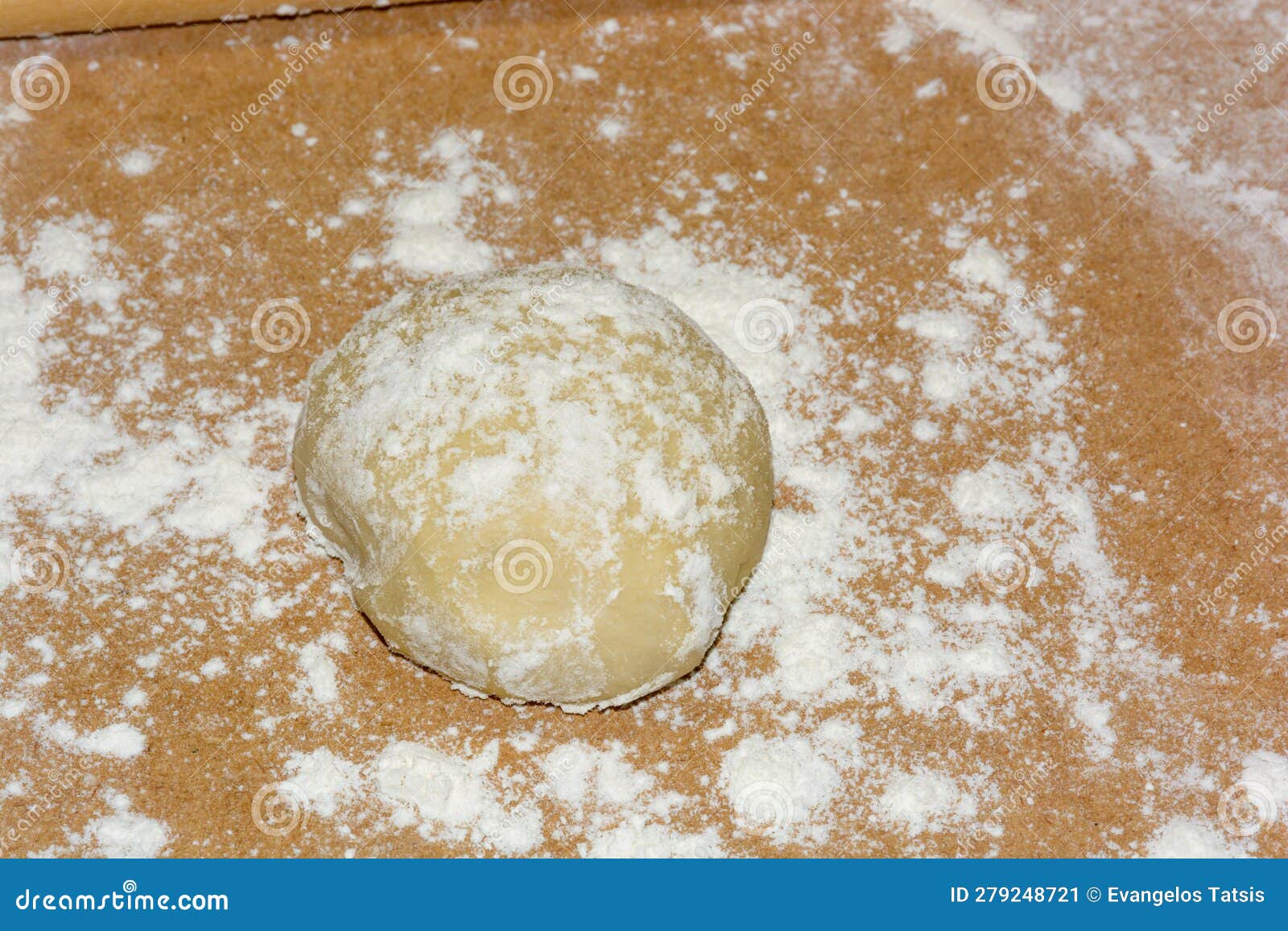 The Process of Opening a Traditional Homemade Pastry Sheet Stock Image ...