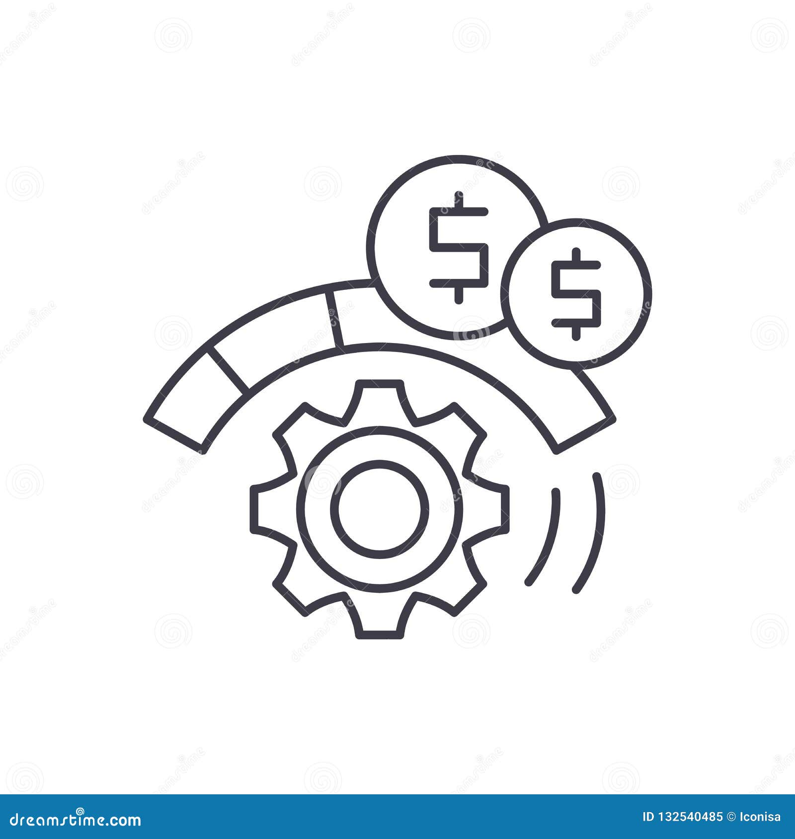 Process Optimization Line Icon Concept. Process Optimization Vector ...