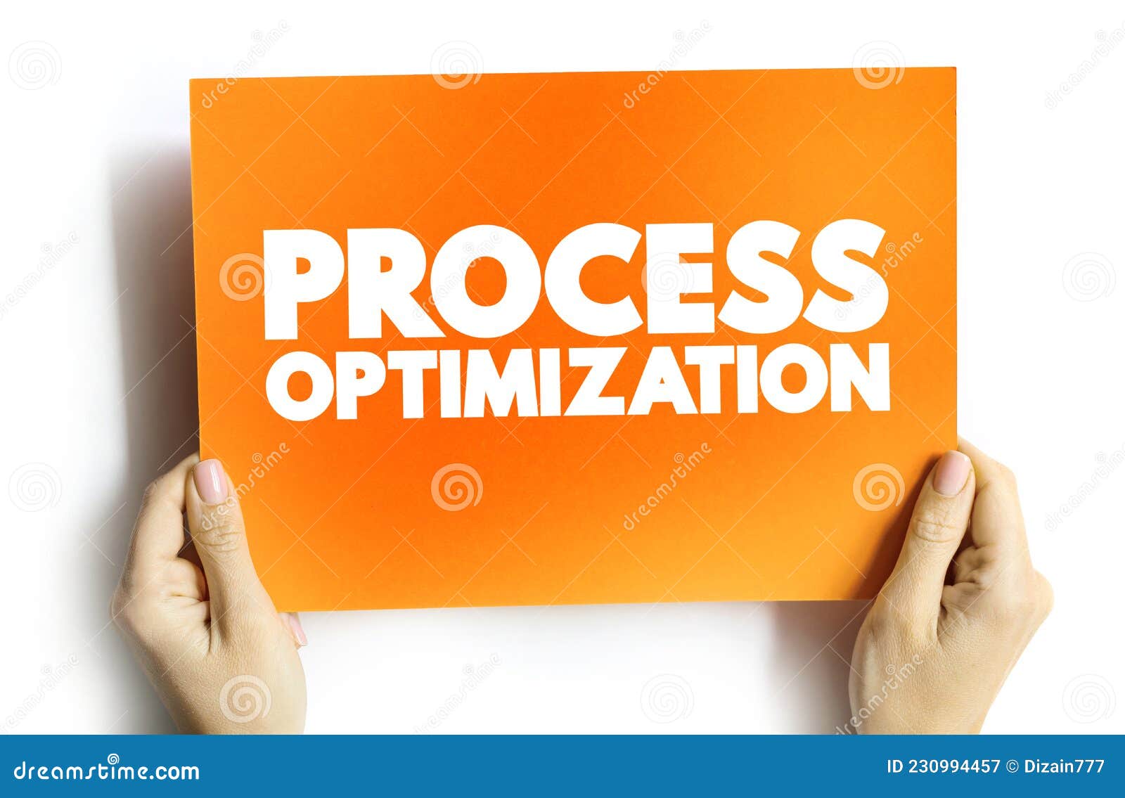Process Optimization Text Card, Concept Background Stock Image - Image ...