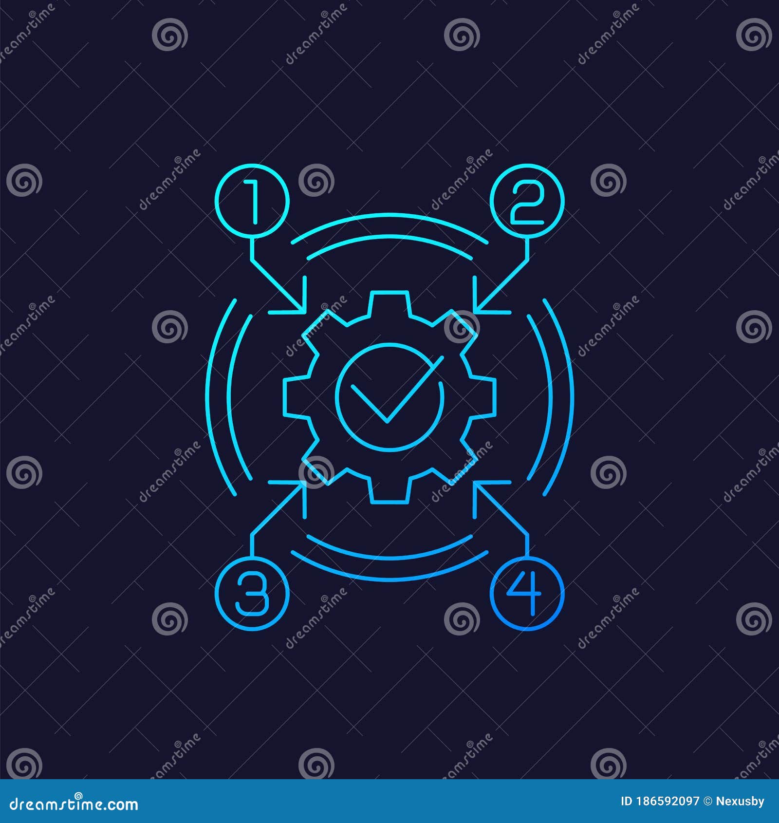 Process Optimization Vector Icon, Linear Stock Illustration ...