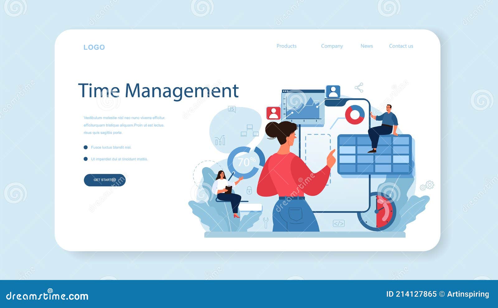 Process Optimization Web Banner or Landing Page. Idea of Business Stock ...