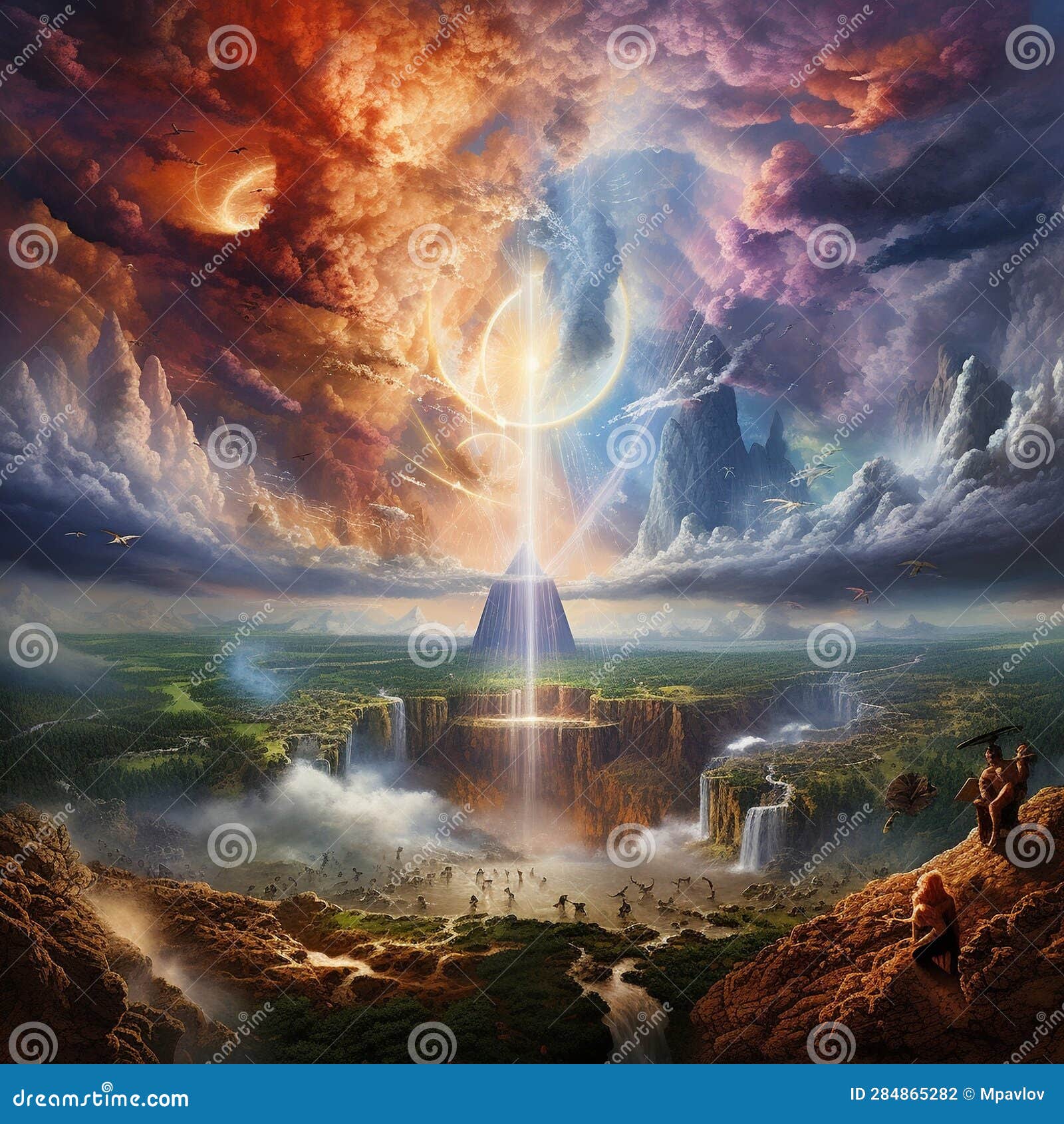 The Process of the Origin of Life Stock Illustration - Illustration of ...