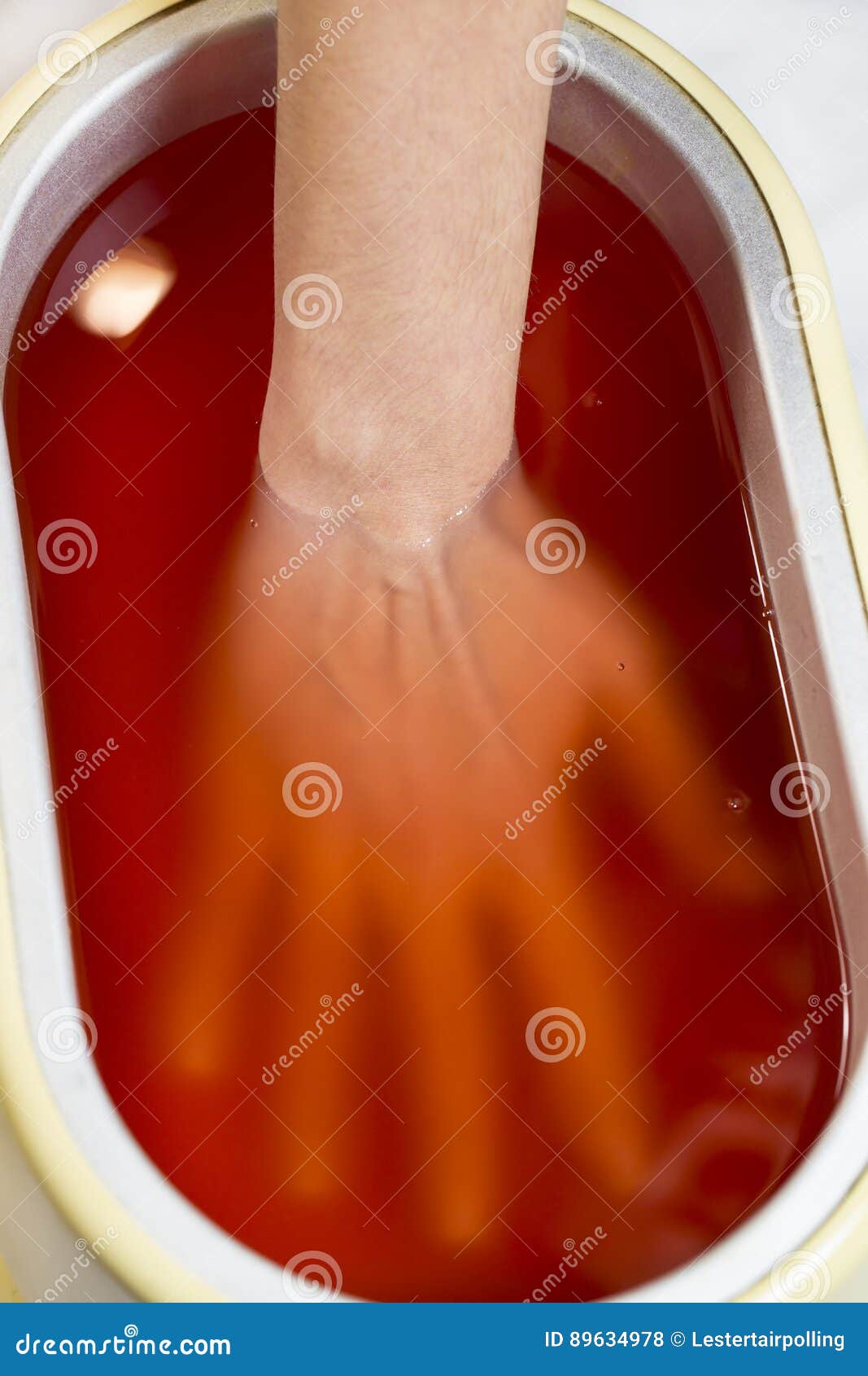 Process Paraffin Treatment of Female Hands Stock Photo - Image of ...