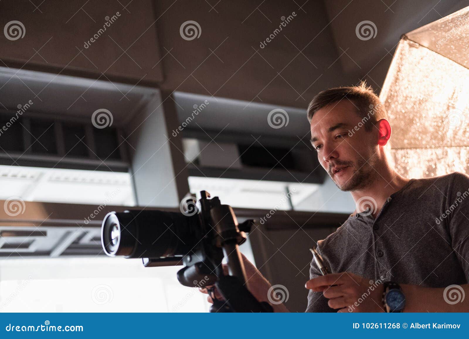 The Process of Photo Shooting in Studio Stock Photo - Image of studio ...