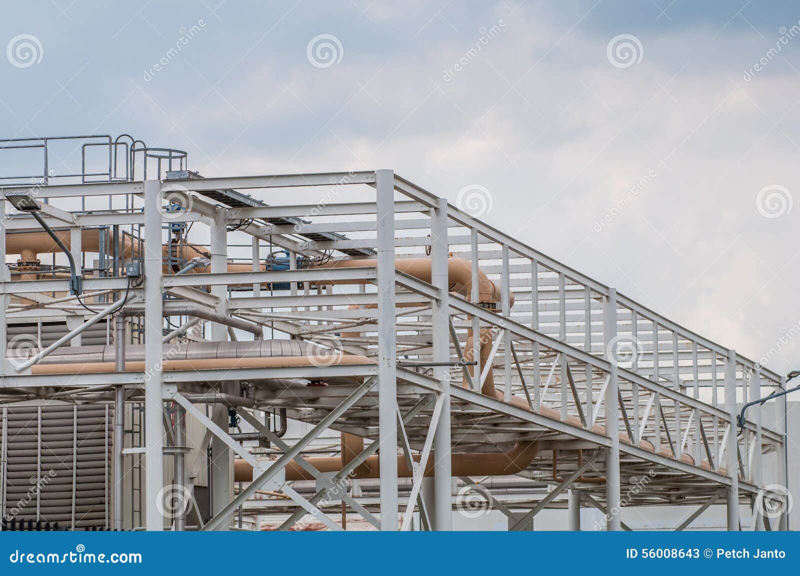 Process pipe on rack stock image. Image of pipe, engineering - 56008643