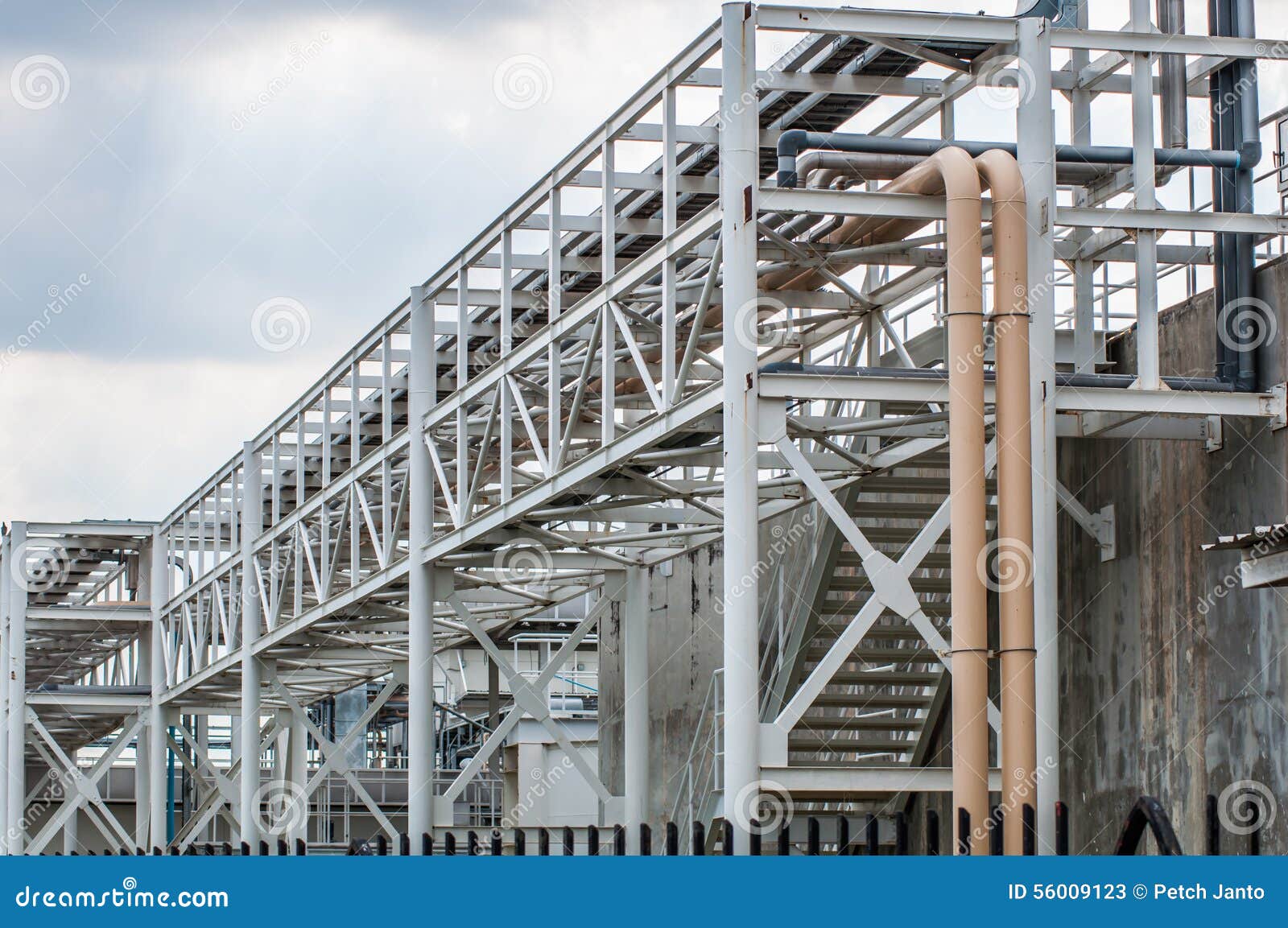 Process pipe on rack stock image. Image of fuel, pollution - 56009123