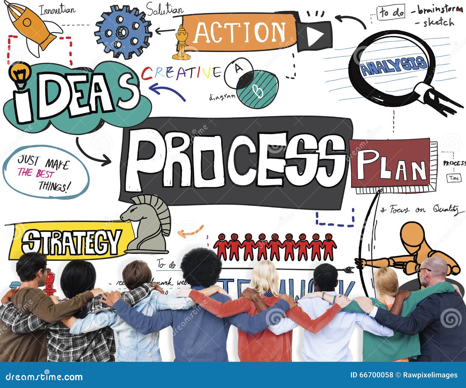 Process Plan Action Business Concept Stock Illustration - Illustration ...