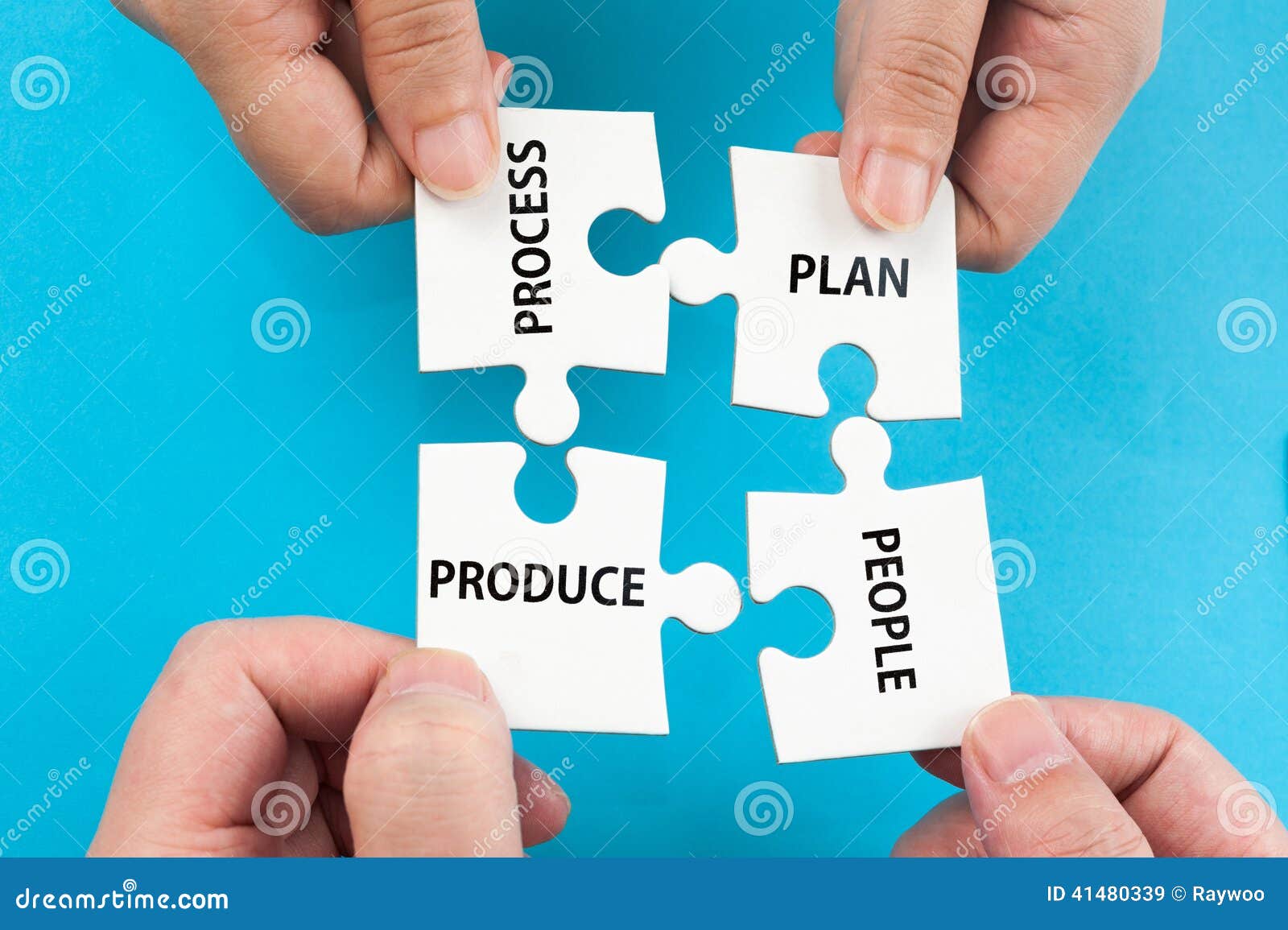 Process, Plan, People, Produce Stock Image - Image of metaphor, match ...