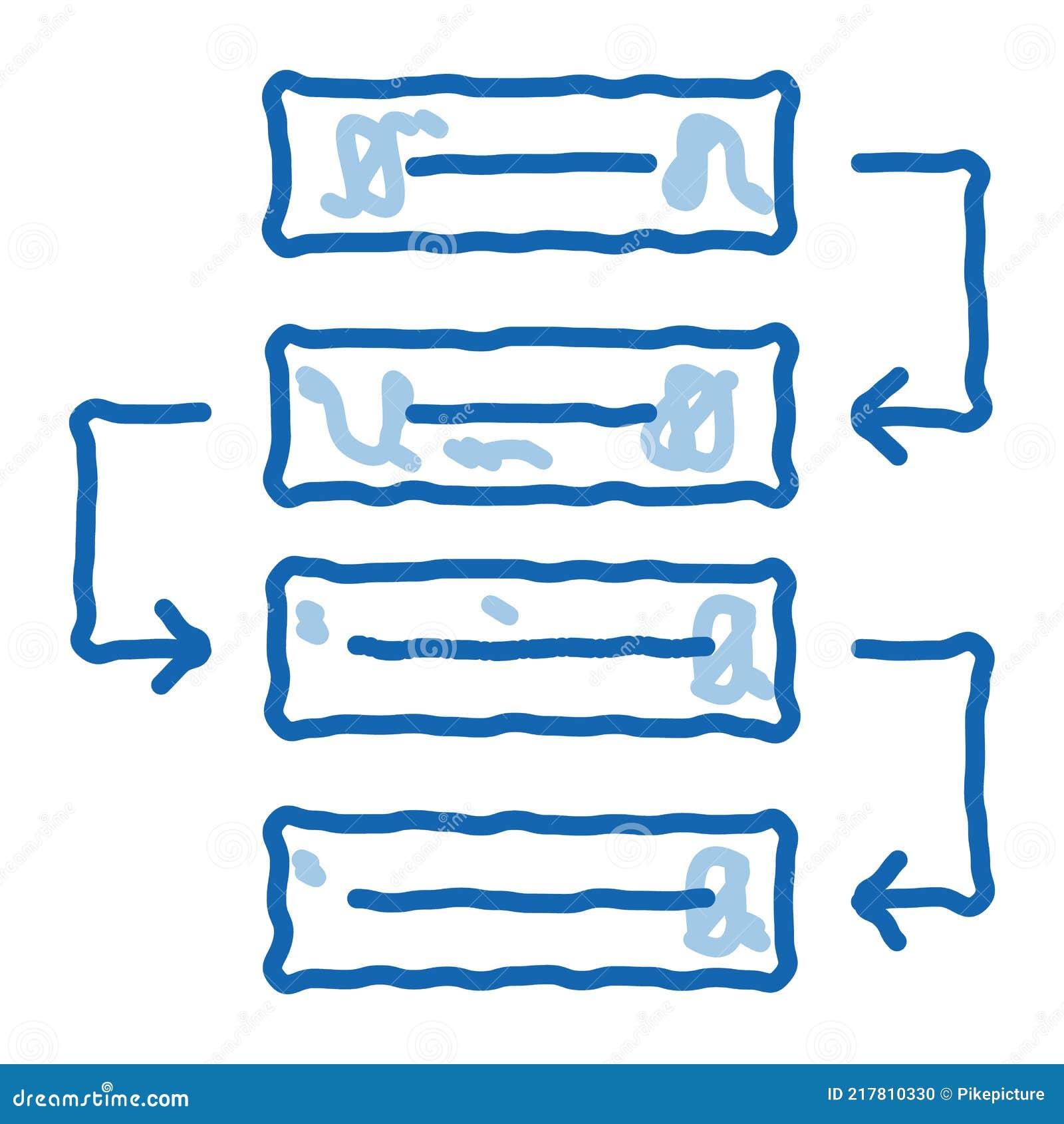 Process Plan Doodle Icon Hand Drawn Illustration Stock Vector ...