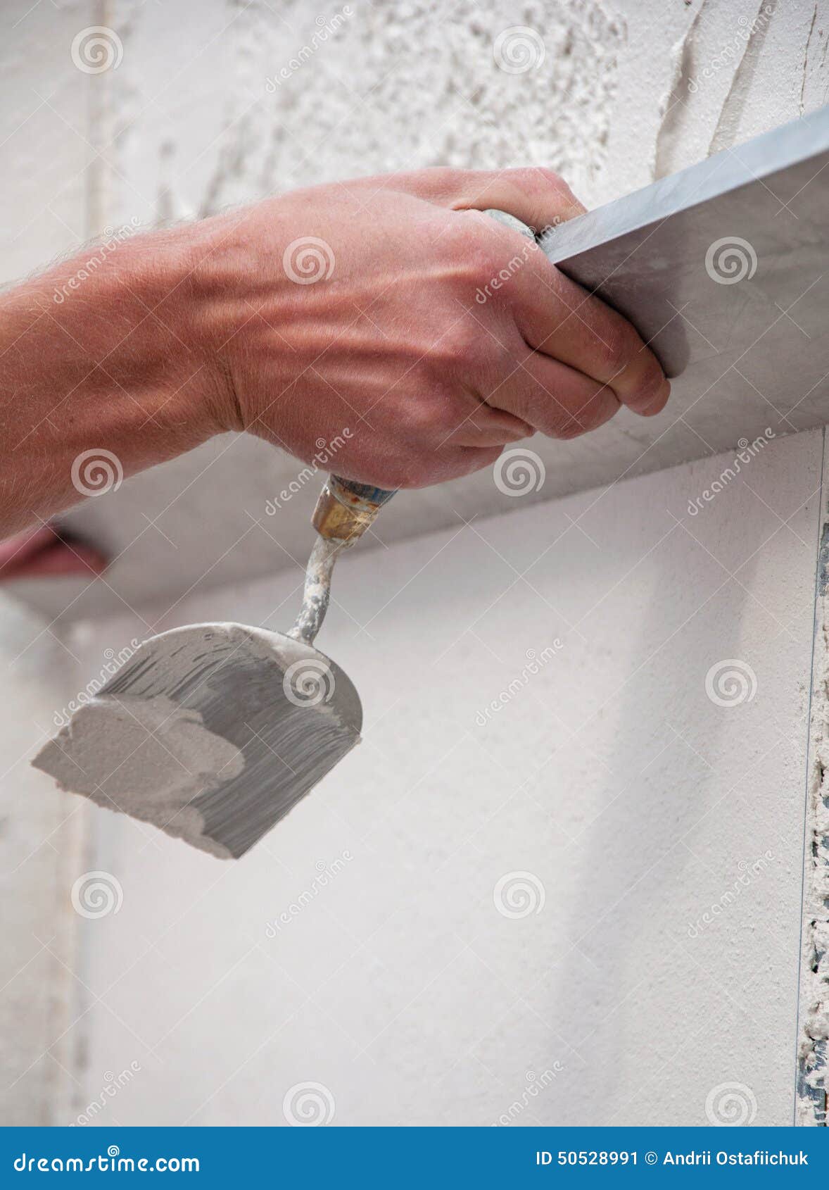 Process Of Plastering The Walls Royalty-Free Stock Photo ...