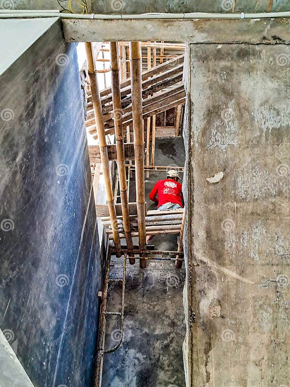 Process of Plastering Work by Artisans Editorial Stock Image - Image of ...