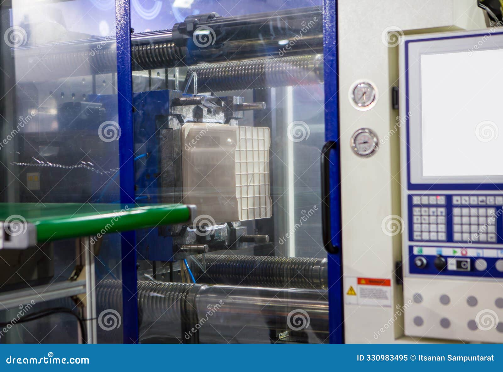 Process of Plastic Injection Molding Press Machine Stock Image - Image ...